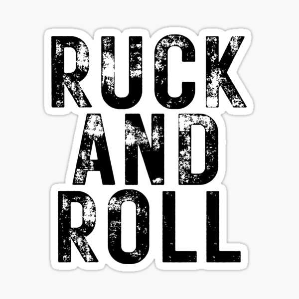 "RUCK AND ROLL RUGBY FOOTBALL" Sticker for Sale by MercurialMKB | Redbubble