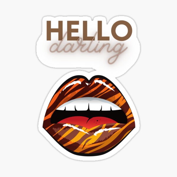 "Hello Darling" Sticker by NGBADesigns | Redbubble