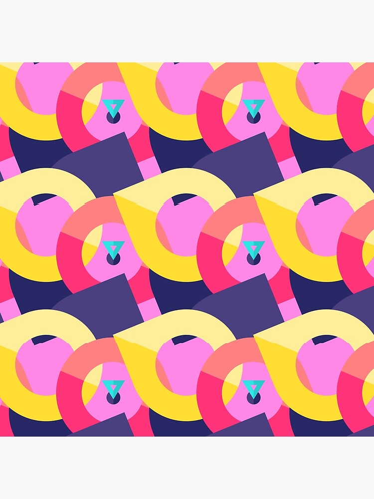 "Overlapping shapes background" Poster for Sale by sheffmal | Redbubble