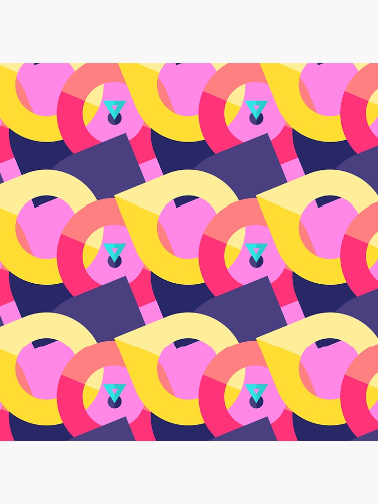 "Overlapping shapes background" Sticker by sheffmal | Redbubble