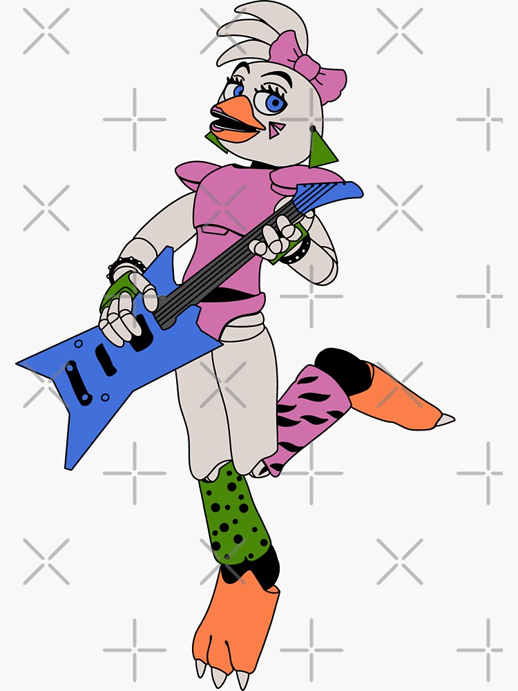 Pegatina «Infracción de seguridad de Chicka FNAF» de AngelZalez | Redbubble