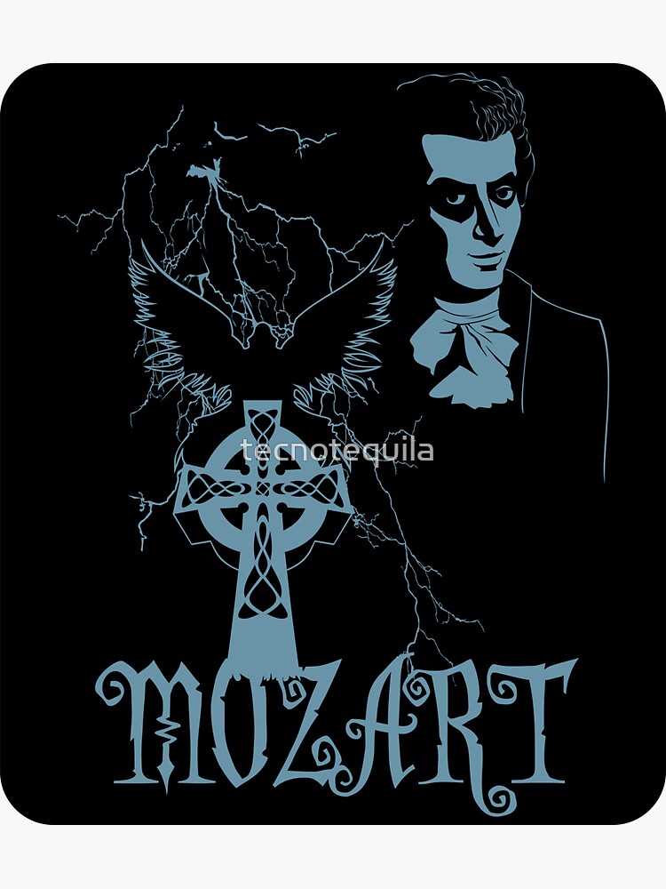 "Mozart" Sticker for Sale by tecnotequila | Redbubble