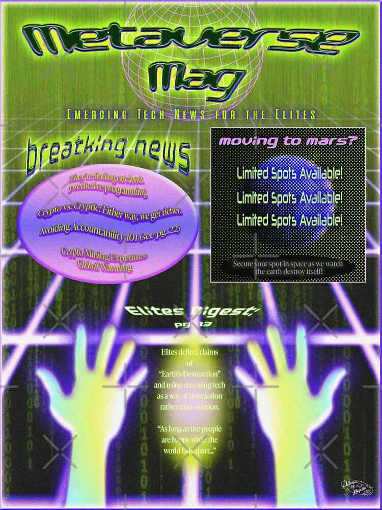 ""Metaverse Mag" Magazine Design" Sticker for Sale by psyche-16 | Redbubble