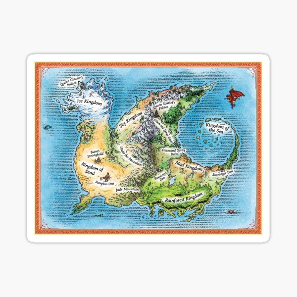 "PyrrhiaColored WOF Maps" Sticker by Charlottezz | Redbubble