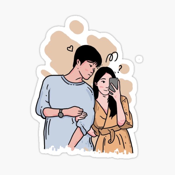 "Cute Couple" Sticker by dawnsucculent | Redbubble