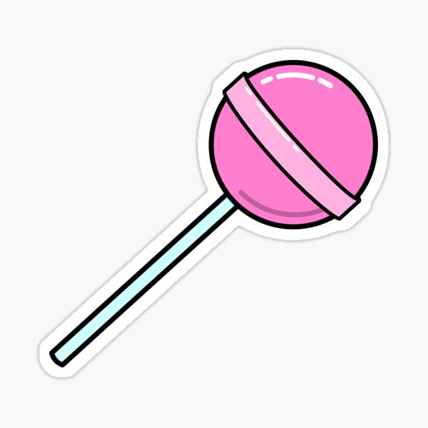 "Pink Lollipop" Sticker for Sale by sorryimbusy | Redbubble