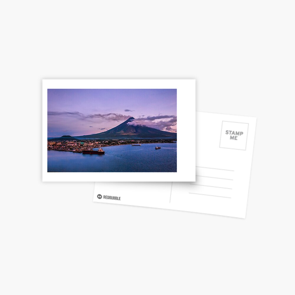 "Mayon Volcano and Legazpi City Port Albay Philippines" Postcard by ...