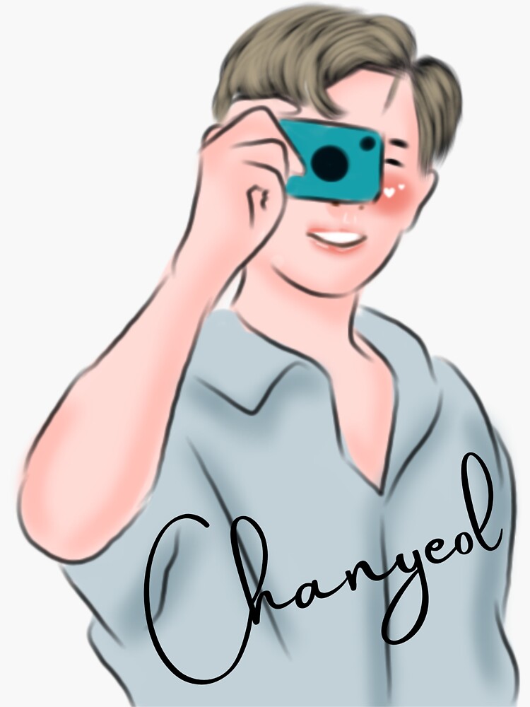 "Chanyeol fanart" Sticker for Sale by Anl07 | Redbubble