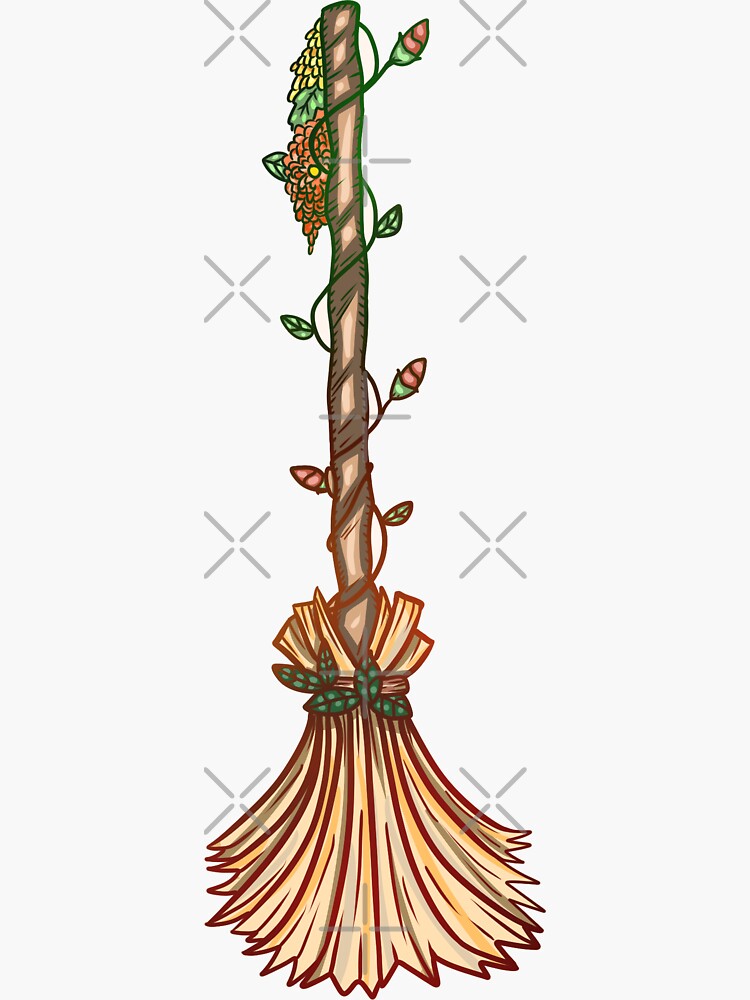 "Cottage Broom" Sticker for Sale by JoeyPaintShop | Redbubble