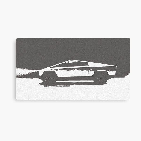 "Tesla Cybertruck Art - Low Polygon Future Truck - Black and Grey and ...