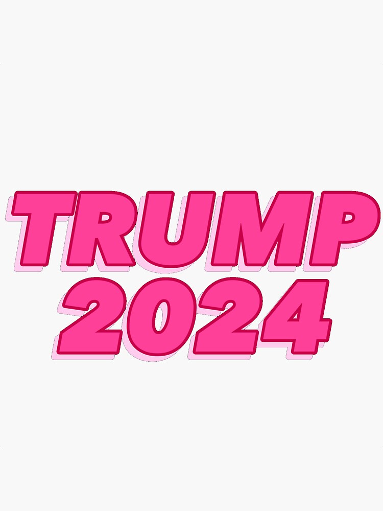 "Pink Trump 2024" Sticker for Sale by natepettyjohn | Redbubble