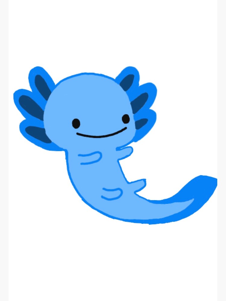 "Blue Axolotl drawling " Sticker for Sale by Multieditsart67 | Redbubble