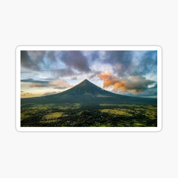 "Rice Field with Mayon Volcano Panorama View" Sticker for Sale by ...