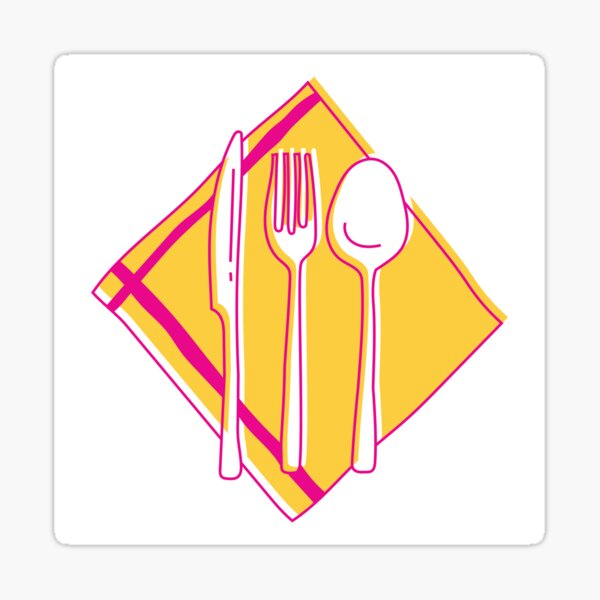 "Fork and Spoon" Sticker for Sale by Mywaymylife | Redbubble