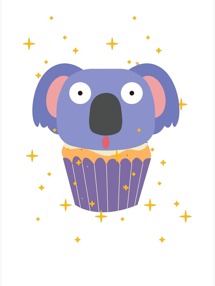 "Periwinkle Koala Cupcake With Sparkles" Poster for Sale by Jacqui-dic ...