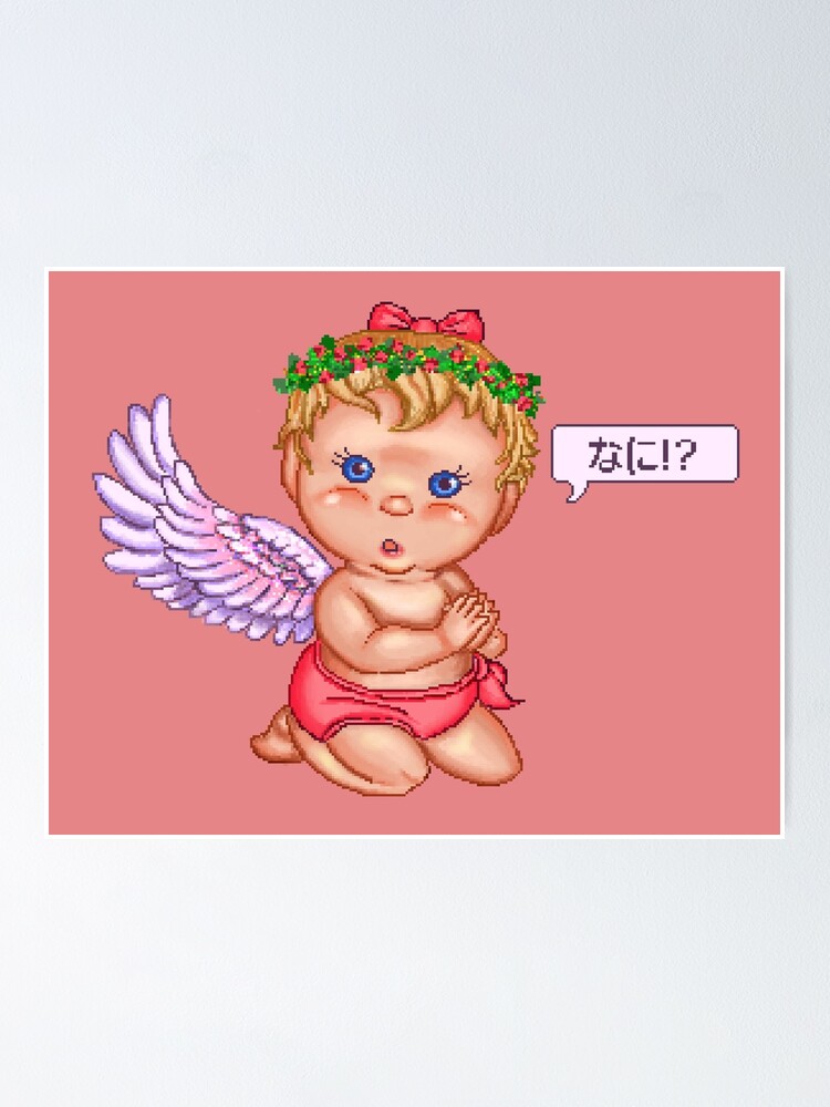 "Cherub Angel Nani? (Pink Color)" Poster for Sale by pivee | Redbubble