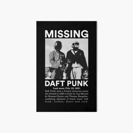 "DAFT PUNK RIP" Art Board Print by madelynwilliam | Redbubble