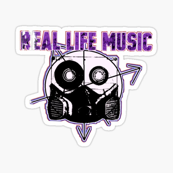 "Real Life Music Logo" Sticker for Sale by BuiltDiff812 | Redbubble