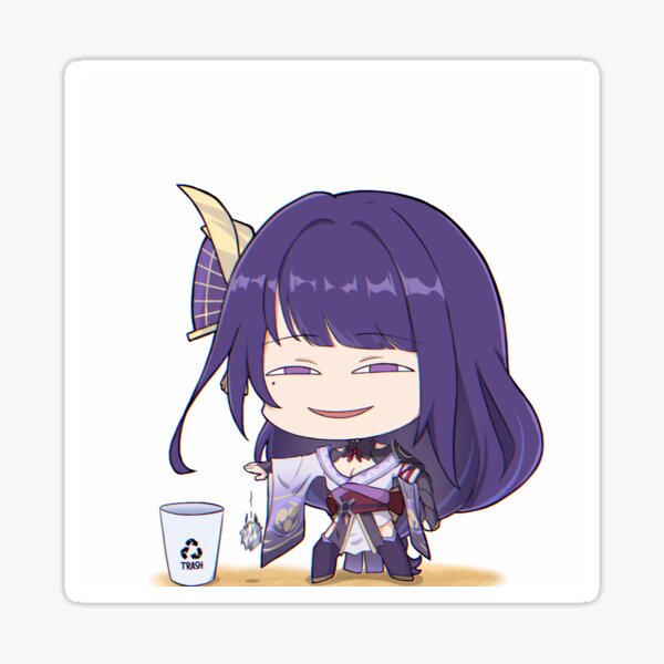 "Chibi Raiden Shogun Genshin Impact" Sticker by areona43 | Redbubble