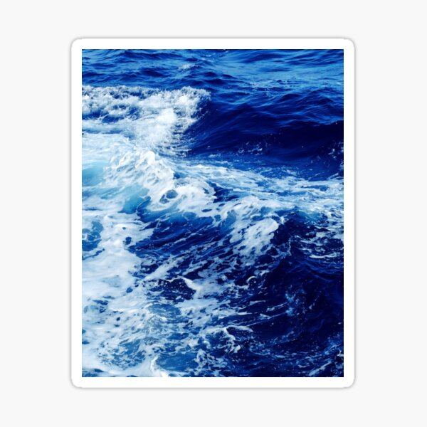 "Blue Ocean wave " Sticker by zayemere | Redbubble