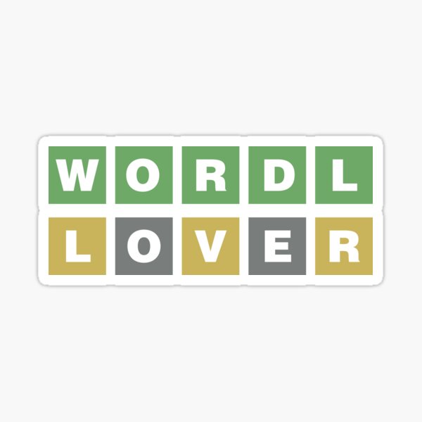 "Wordle Lover - Funny Wordling Game Words obsessed" Sticker for Sale by ...