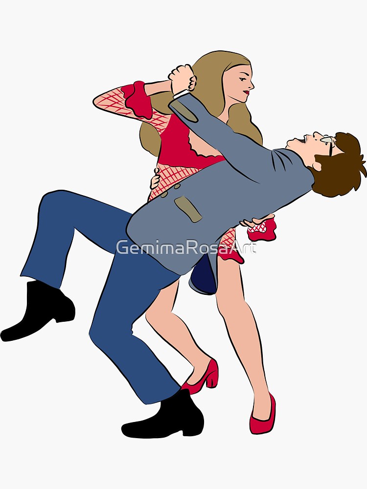 "Felicity and Austin" Sticker for Sale by GemimaRosaArt | Redbubble