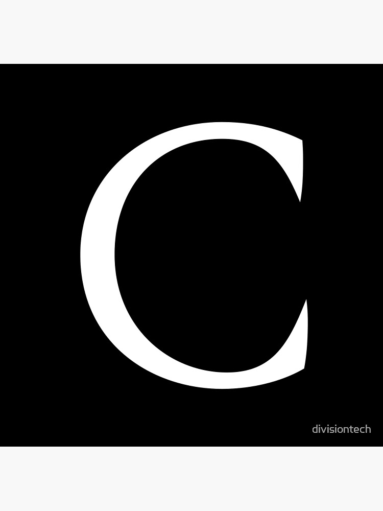 "White Letter C" Poster for Sale by divisiontech | Redbubble