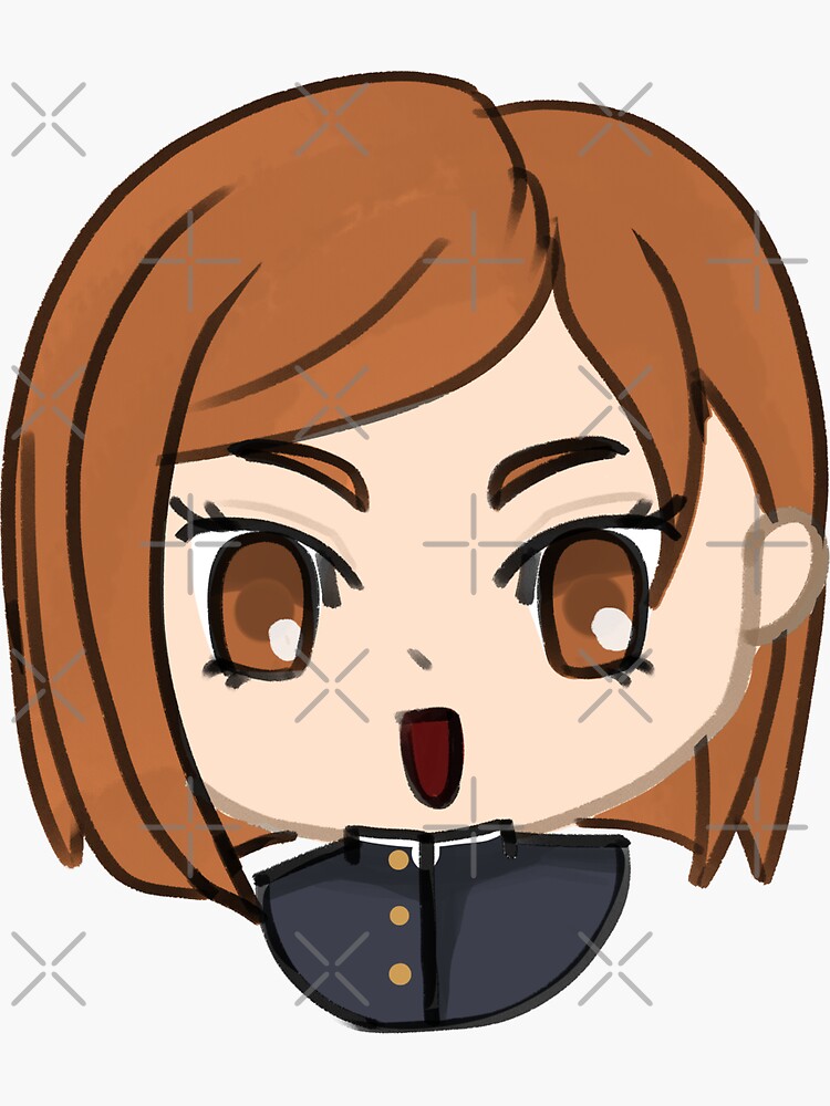 "Nobara Jujutsu Kaisen Chibi Kawai Bust Up Anime Manga" Sticker by ...