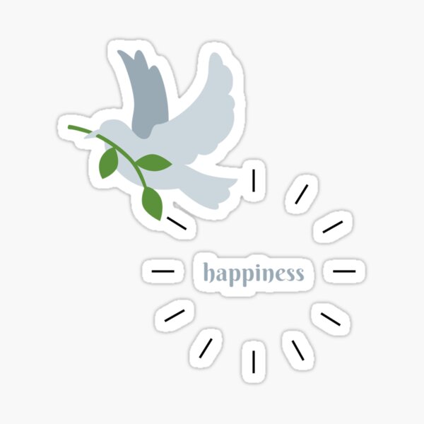 "Happiness " Sticker by rafiabaloch | Redbubble