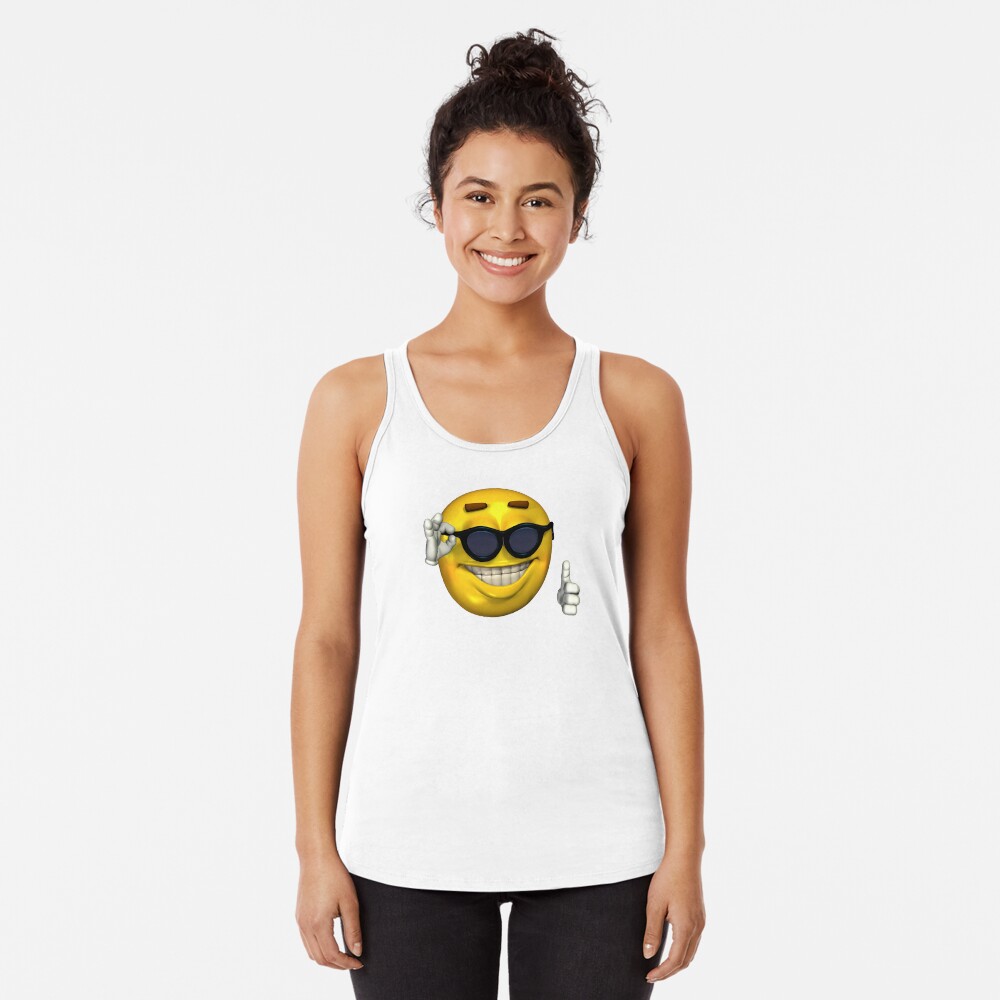 "Ironic Meme Smiley Face With Sunglasses" Sticker for Sale by ...