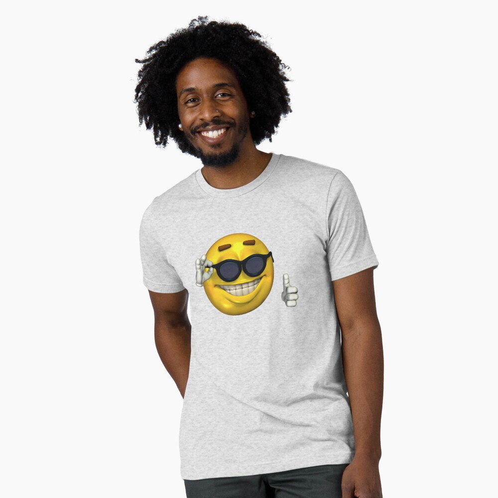 "Ironic Meme Smiley Face With Sunglasses" Sticker for Sale by ...
