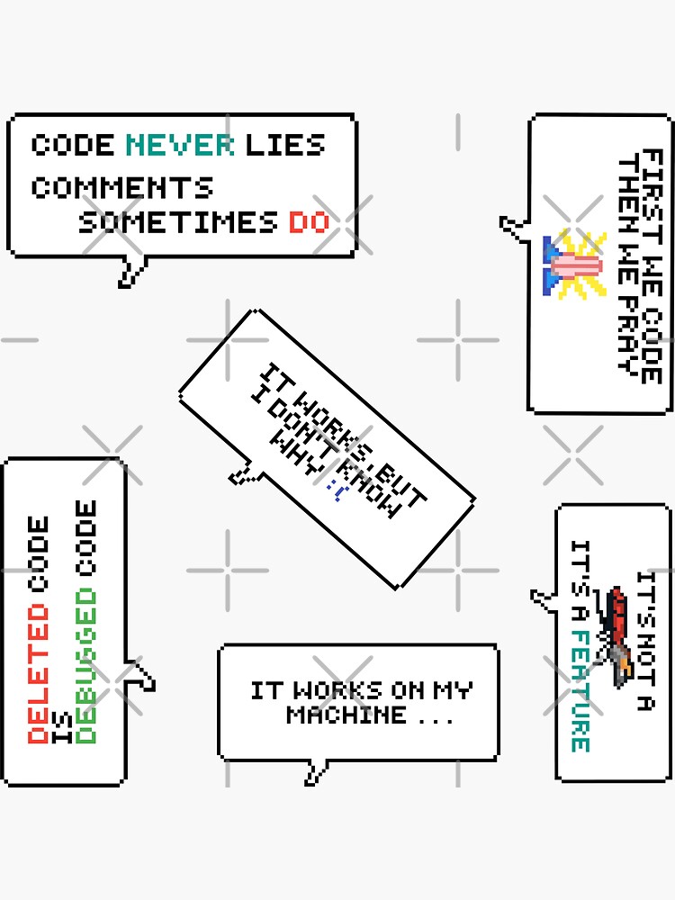 "QA and Software Development Funny Quotes 5 - Corporate Sticker Pack ...