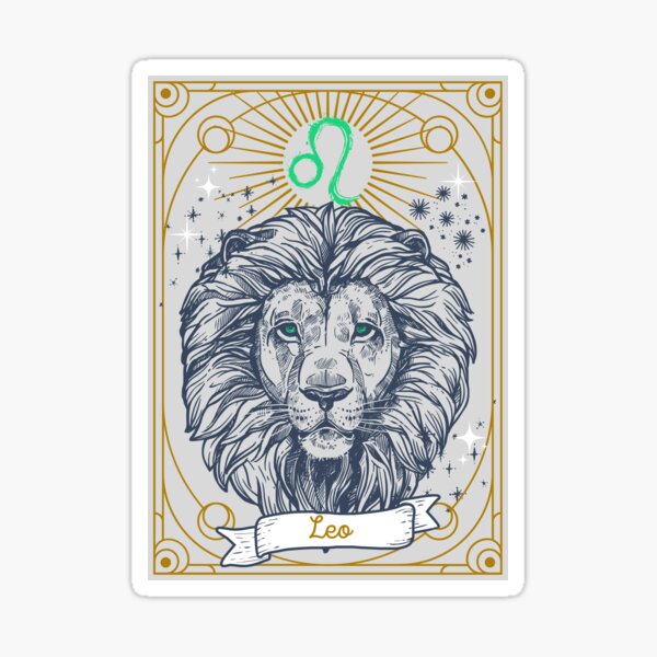 "LEO ZODIAC SIGN" Sticker by MiloyaMoon | Redbubble