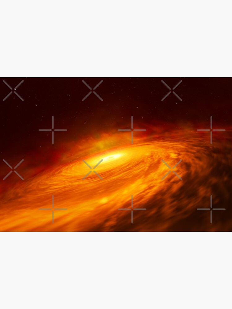 "Spiral galaxy NGC 3147 - Illustration of black hole disc" Sticker by ...
