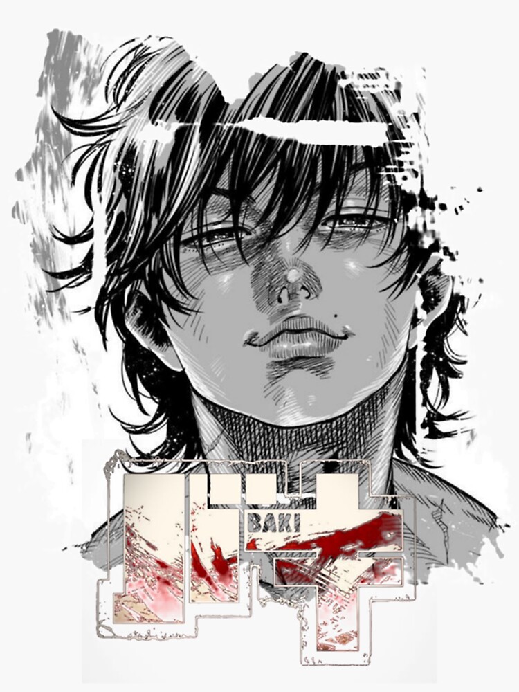 "Baki hanma" Sticker for Sale by YoiBoxz | Redbubble