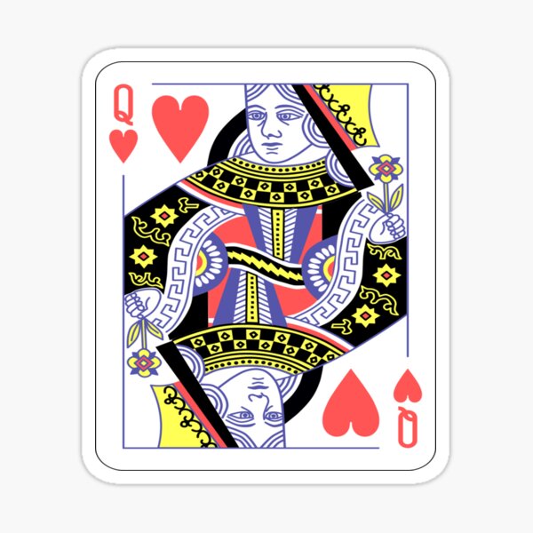 "Queen of Hearts" Sticker by dafancy | Redbubble