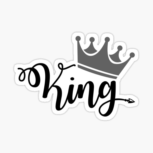 "King - T-Shirt Design " Sticker by BeeDilip | Redbubble