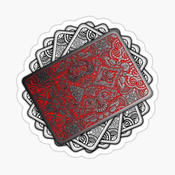 "Red Playing Card Deck" Sticker by farhanjq | Redbubble