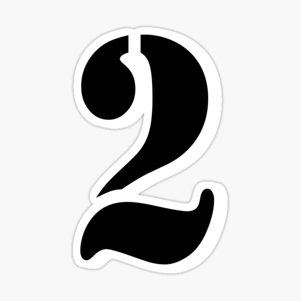 "Number Two" Sticker for Sale by Adidit | Redbubble