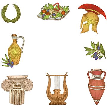 "Ancient Greece Set" Sticker for Sale by WorldCulture | Redbubble