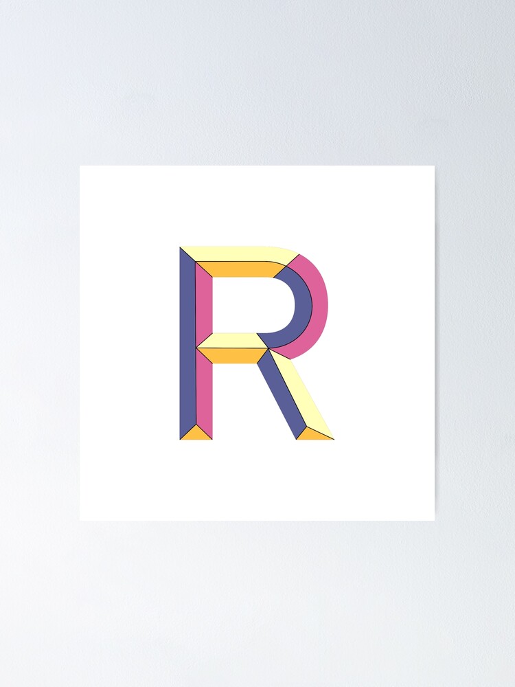 "Geometric Letter R (Purple)" Poster for Sale by art-fromscratch ...