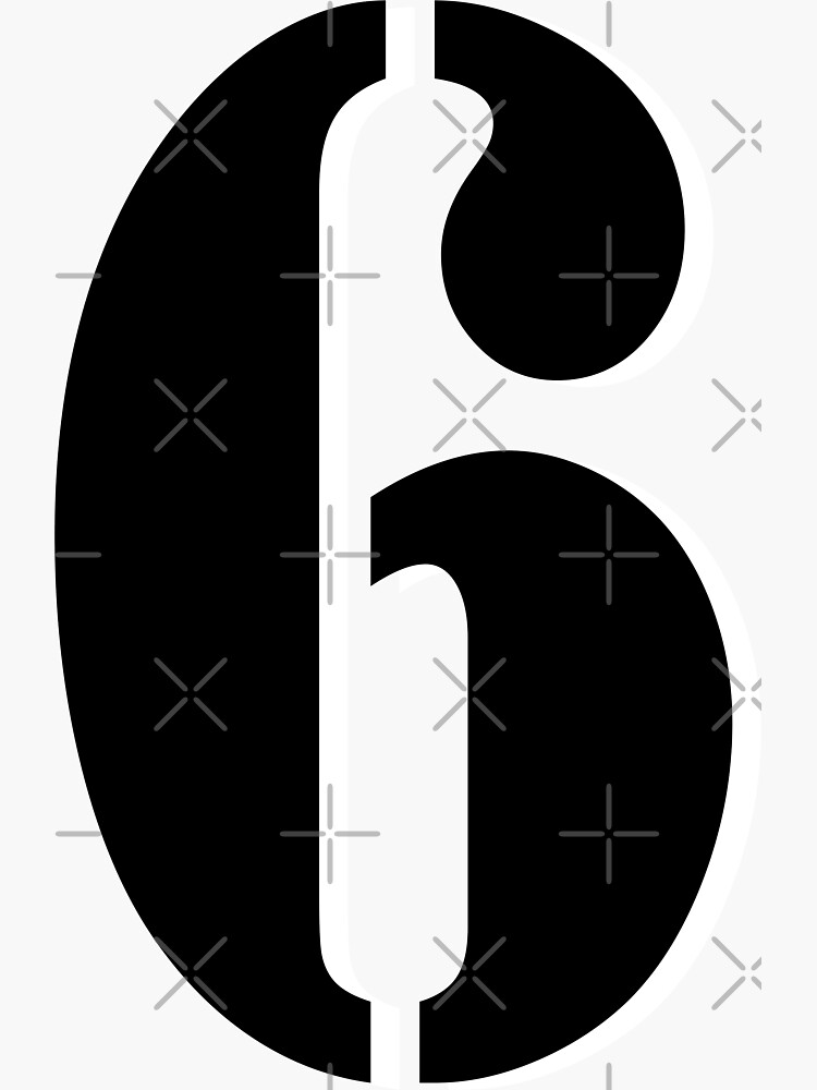 "Number Six" Sticker for Sale by Adidit | Redbubble