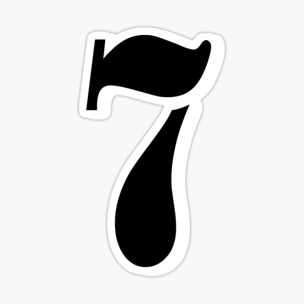 "Number Seven" Sticker by Adidit | Redbubble