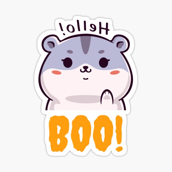 "Cute and beautiful hamster welcomes you, great design" Sticker by ...