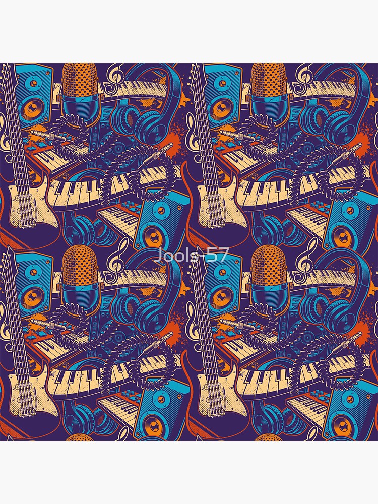 "Musical Instruments" Sticker for Sale by Jools-57 | Redbubble