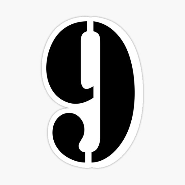 "Number Nine" Sticker for Sale by Adidit | Redbubble