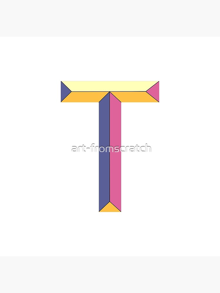 "Geometric Letter T (Purple)" Poster for Sale by art-fromscratch ...