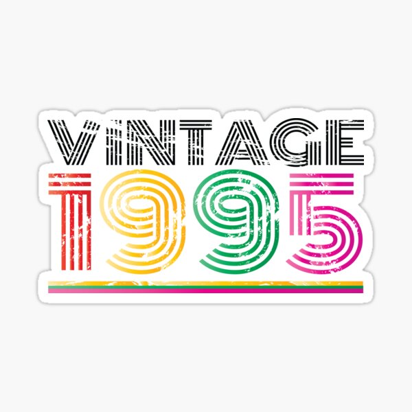 "Vintage 1995" Sticker for Sale by jain-ravi002 | Redbubble