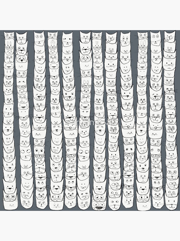 "Stacks of cats" Sticker for Sale by SaryandSaff | Redbubble