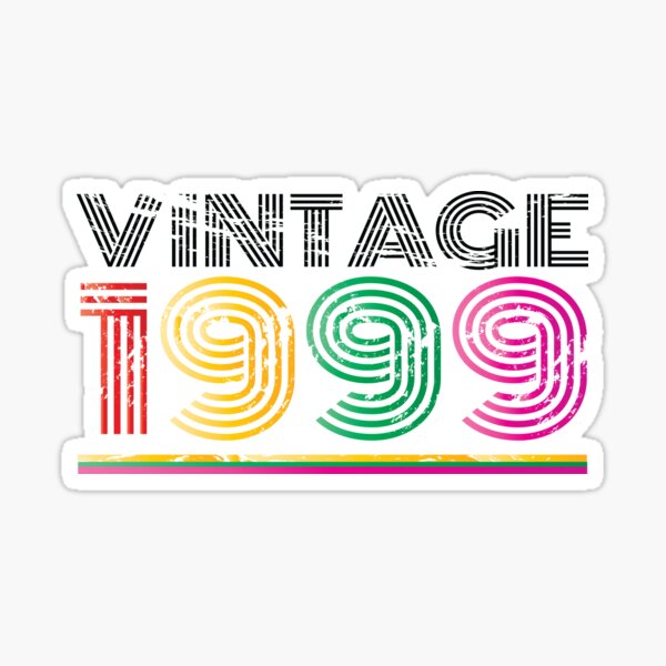 "Vintage 1999" Sticker for Sale by jain-ravi002 | Redbubble